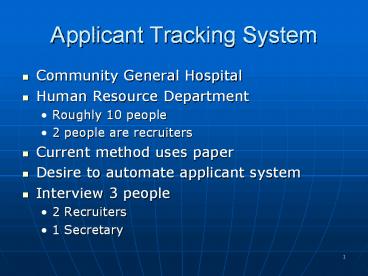 Applicant Tracking System presentation | free to view