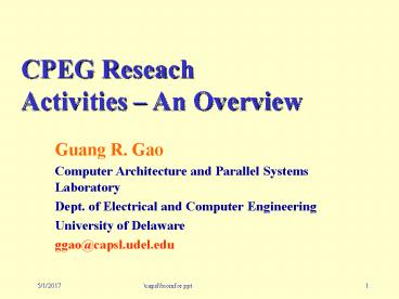 PPT – Computer Architecture PowerPoint presentation | free to download ...