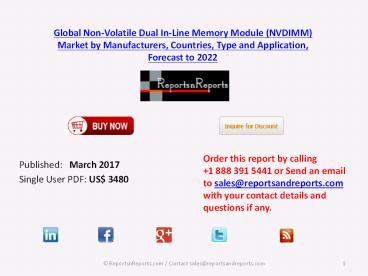 Non-Volatile Dual In-Line Memory Module (NVDIMM) Market 2017-2022 ...
