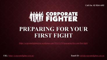 PPT – Preparing for Your First Fight PowerPoint presentation | free to ...