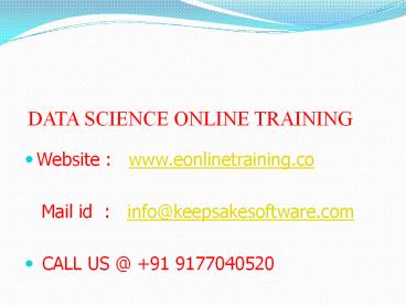 PPT – data science online training hyderabad PowerPoint presentation ...
