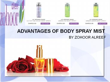 Body Spray Mist presentation | free to download