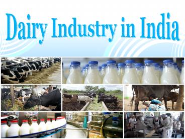 Dairy Industry in India presentation | free to download