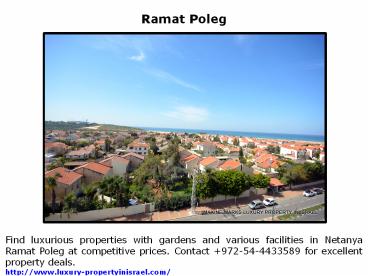 PPT – Ramat Poleg PowerPoint presentation | free to download - id ...