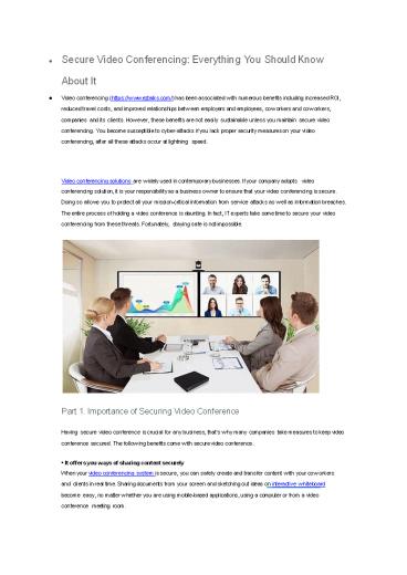 PPT – Secure Video Conferencing: Everything You Should Know About It ...