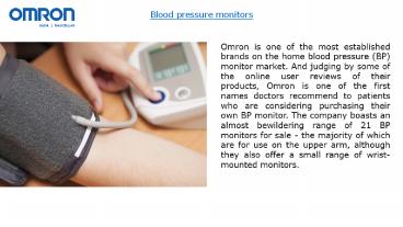 Blood pressure monitors presentation | free to download