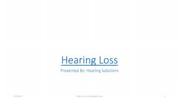 Hearing loss presentation | free to download
