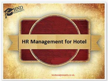 HR Management for Hotel presentation | free to download