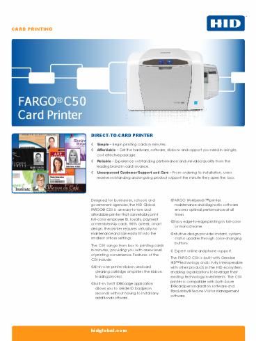 Fargo C50 ID Card Printer | ID Card Printer Dubai | Fargo Printer Dubai ...