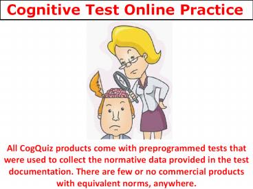 PPT – Cognitive Test Online Practice PowerPoint presentation | free to ...