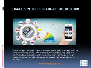 PPT – Role of Single SIM Multi Recharge Distributor PowerPoint ...
