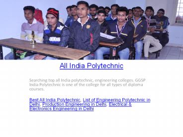 All India Polytechnic presentation | free to download