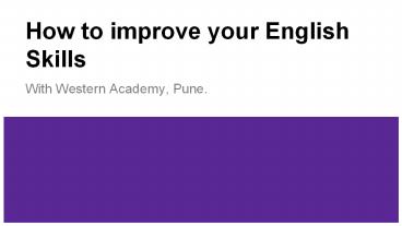 How to Improve Your Spoken English presentation | free to download