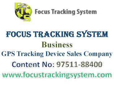 PPT – GPS Vehicle Tracking System Coimbatore GPS Tracking System ...