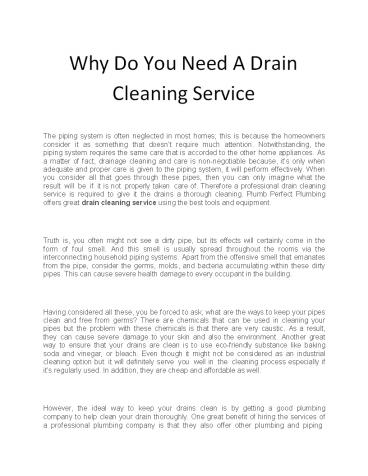 PPT – Why Do You Need A Drain Cleaning Service? PowerPoint presentation ...