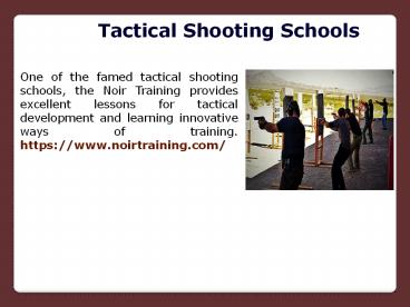 Tactical Training Courses presentation | free to download