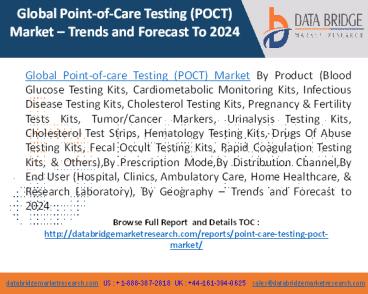Global Point-of-Care Testing (POCT) Market – Trends and Forecast To ...