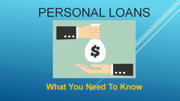 Personal Loans presentation | free to download
