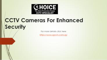 CCTV Cameras for Enhanced Security presentation | free to download