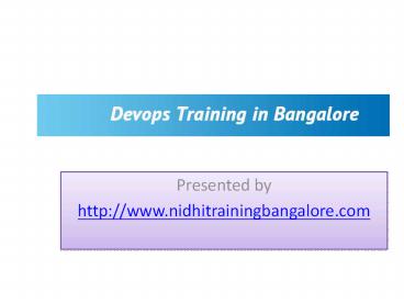Oracle training in bangalore( http://www.nidhitrainingbangalore.com ...