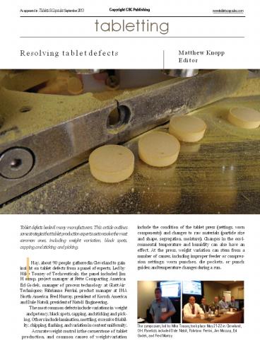 Tabletting - Resolving Tablet Defects presentation | free to download