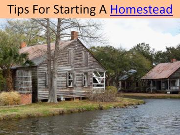 PPT – Tips For Starting A Homestead PowerPoint presentation | free to ...
