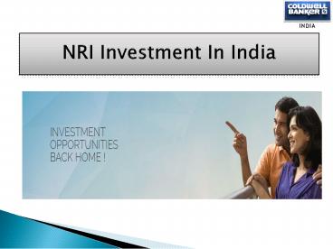 NRI Investment in India presentation | free to download