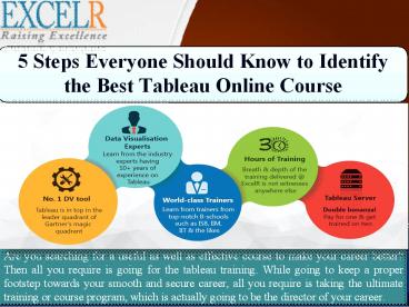 5 Steps Everyone Should Know to Identify the Best Tableau Online Course ...