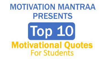 Top 10 Motivational Quotes For Students presentation | free to download