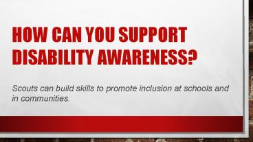 Disability Inclusion presentation | free to download