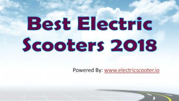 Best Electric Scooters presentation | free to download