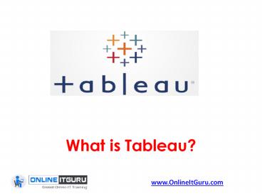 Tableau Online Training presentation | free to download