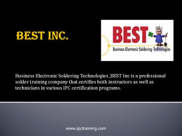 IPC Certification and Courses presentation | free to download