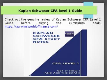 PPT – CFA level 1 question banks PowerPoint presentation | free to ...