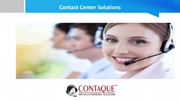 contact center solutions presentation | free to download