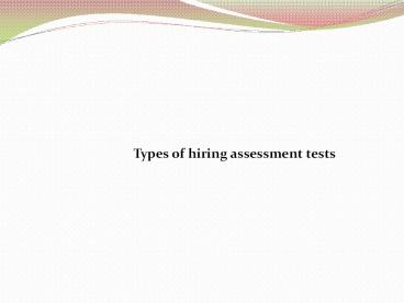 PPT – Personality Assessment Test (2) PowerPoint presentation | free to ...