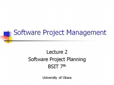 Step wise software project planning presentation | free to download