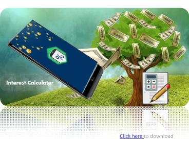 interest calculator presentation | free to download