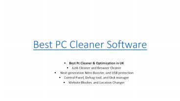PPT – computer cleanup software (1) PowerPoint presentation | free to download - id: 886d53-NjVlN