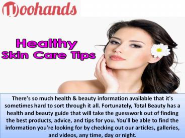 PPT – Healthy Beauty and Skin Care PowerPoint presentation | free to ...