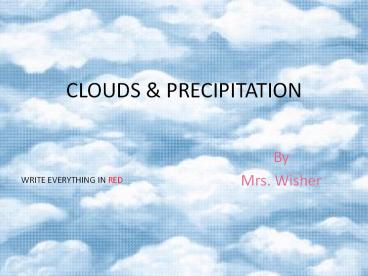 Clouds presentation | free to download