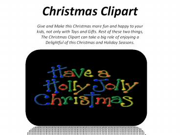 PPT – Christmas Clipart PowerPoint presentation | free to download - id ...