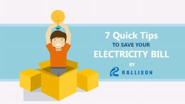 Quick tips to save electricity presentation | free to download