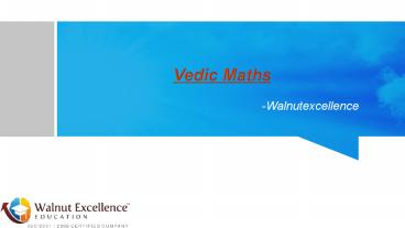 Learn Vedic maths presentation | free to download