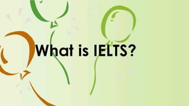 What is ielts presentation | free to download