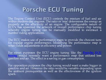 Porsche ECU tuning presentation | free to download