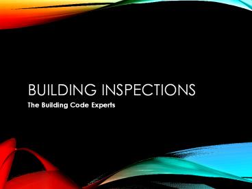 Building Inspections presentation | free to download