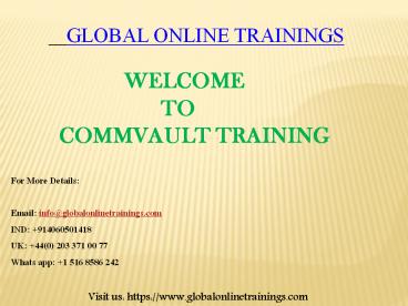 PPT – commvault training | commvault simpana11 corporate training- GOT ...