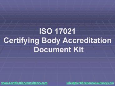 PPT – Demo of ISO 17021:2015 Document Kit PowerPoint presentation | free to download - id ...
