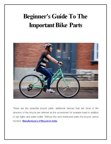 PPT – Beginner's Guide To The Important Bike Parts PowerPoint ...